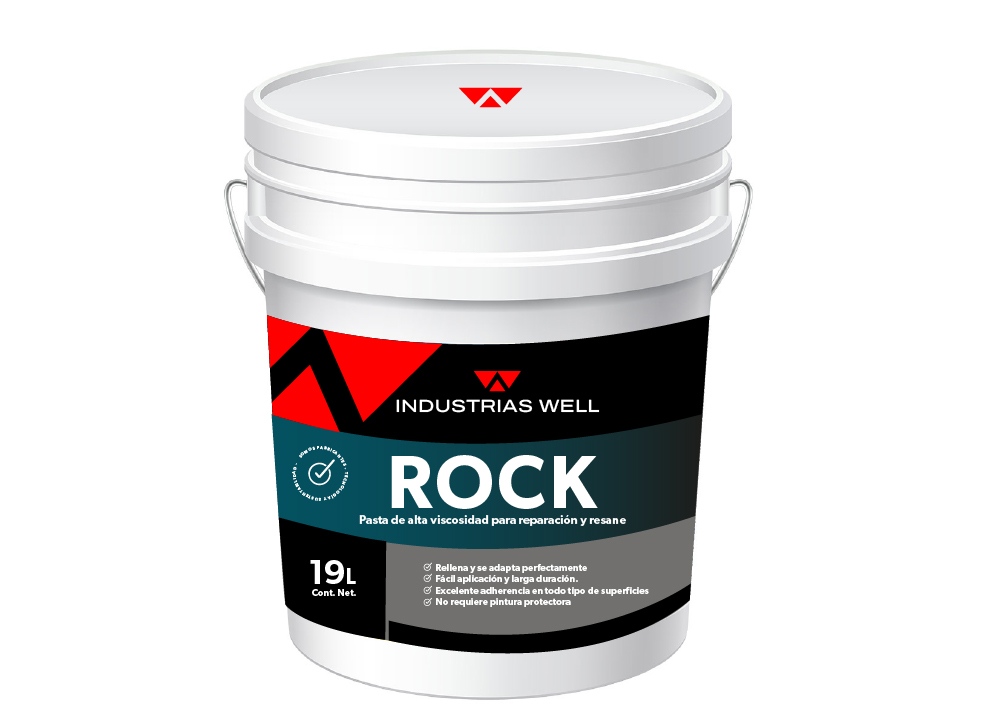 Rock : Pasta de alta viscosidad para reparación y resane - Industrias Well